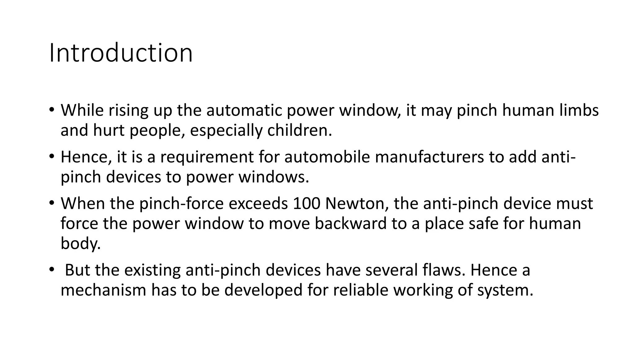 Anti pinch power window | PPTX