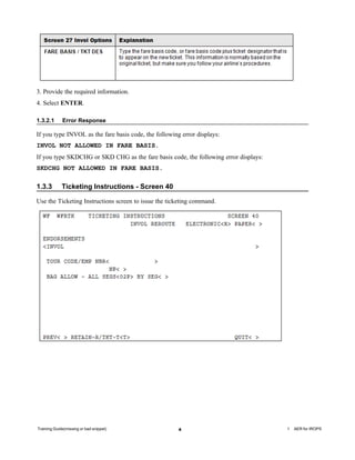 Sabre GDS Reservation system and ticketing | PDF