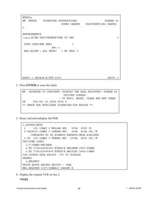 Sabre GDS Reservation system and ticketing | PDF