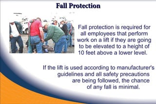 Aerial and scissor lift safety | PPT