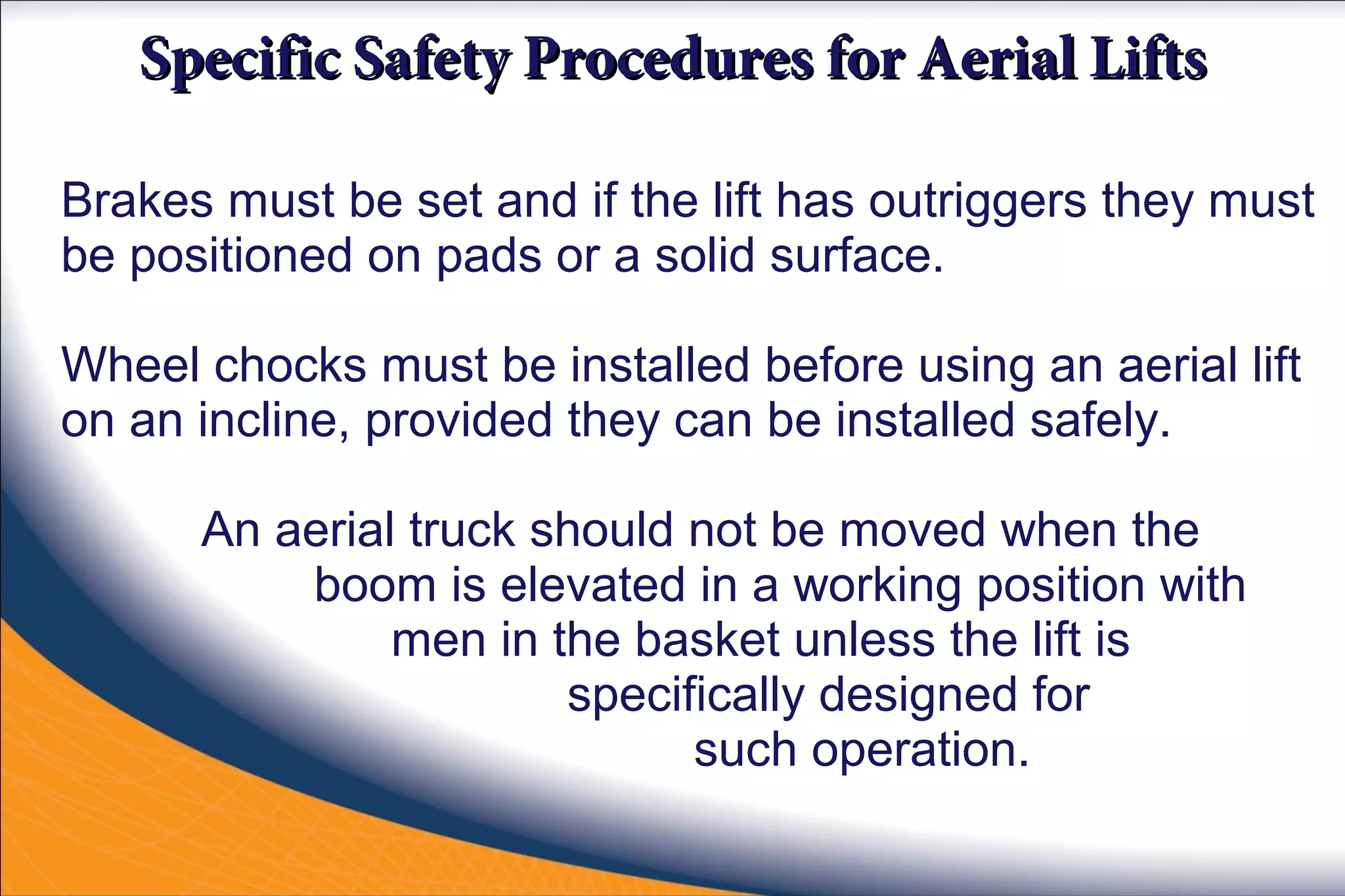 Aerial and scissor lift safety 2 | PPT