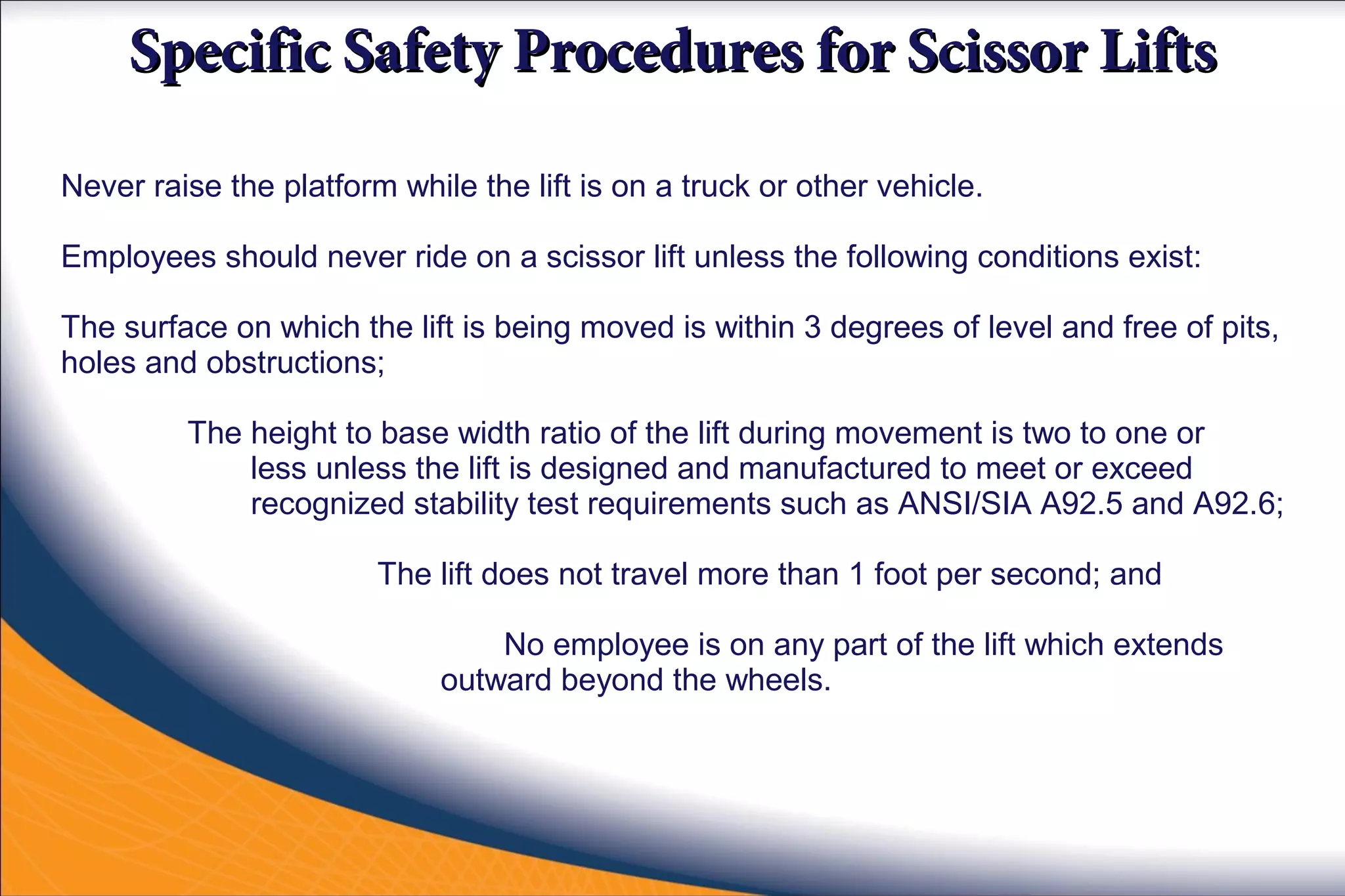 Aerial and scissor lift safety 2 | PPT