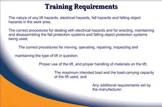 Aerial and scissor lift safety 2 | PPT