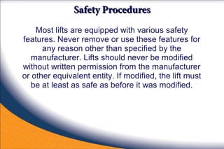 Aerial and scissor lift safety 2 | PPT