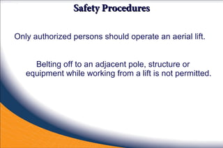 Aerial and scissor lift safety 2 | PPT