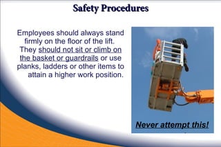 Aerial and scissor lift safety 2 | PPT