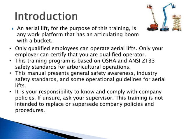 Aerial Lift Safety | PPTX | First Aid | Injuries
