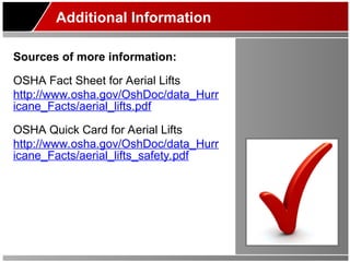 Aerial Lift Safety Presentation (Power Point) | PPT