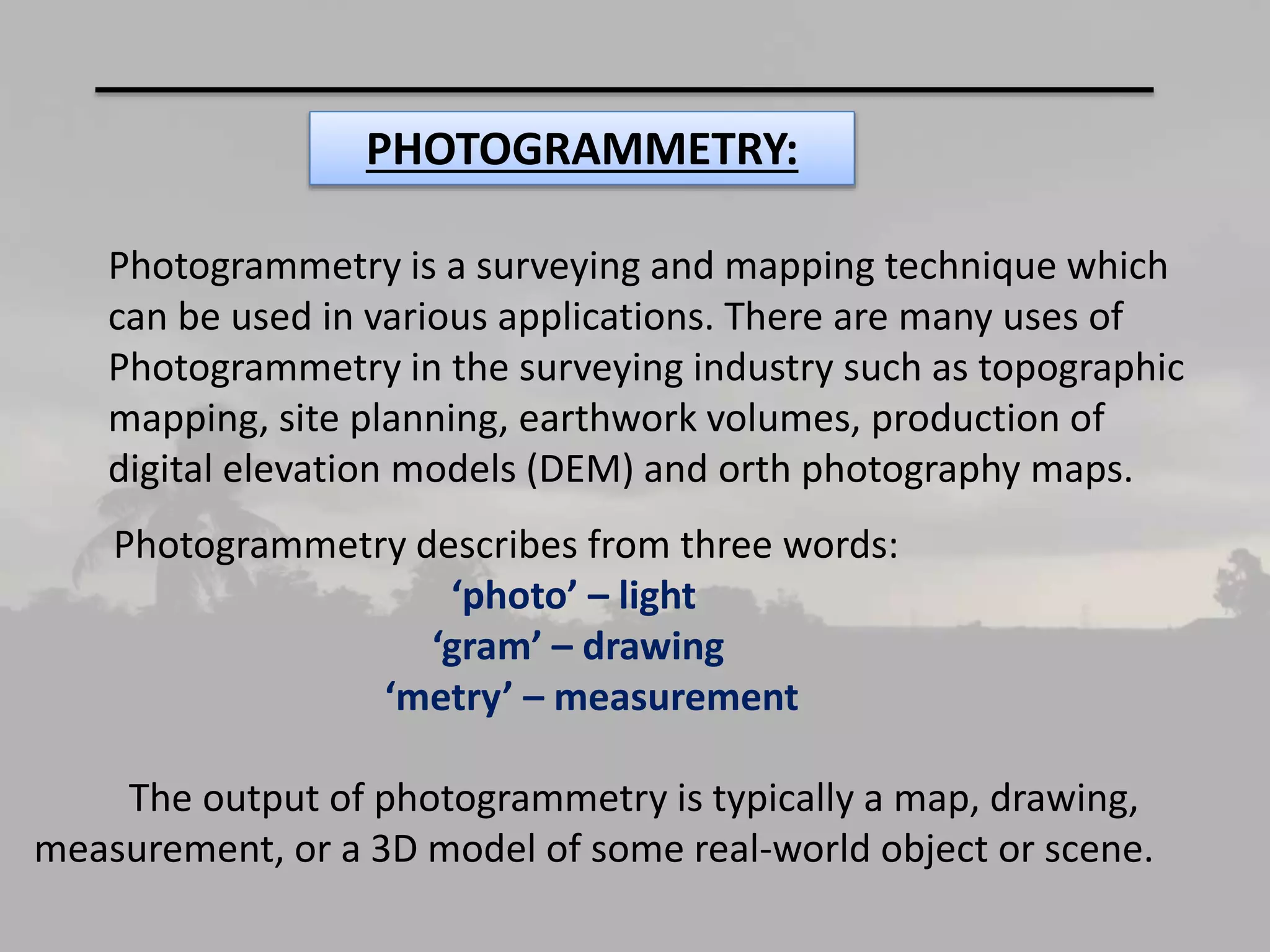 AERIAL PHOTOGRAMMETRY.pptx | 3-D Graphics | Computer Software and Applications