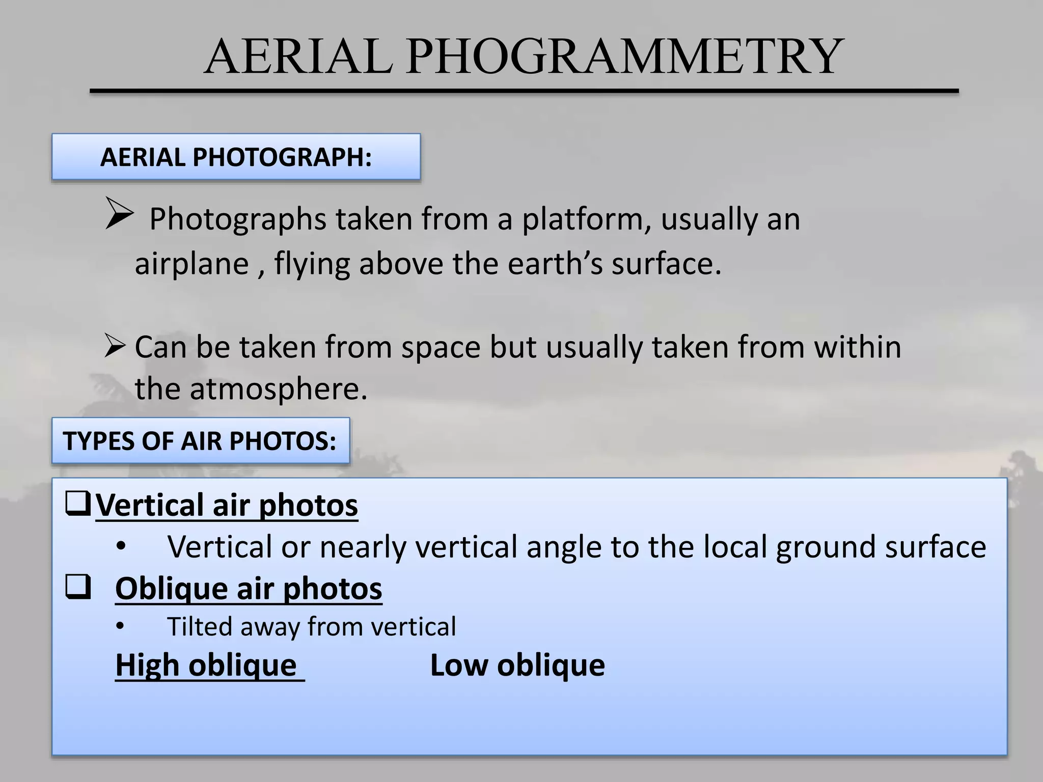 AERIAL PHOTOGRAMMETRY.pptx | 3-D Graphics | Computer Software and Applications