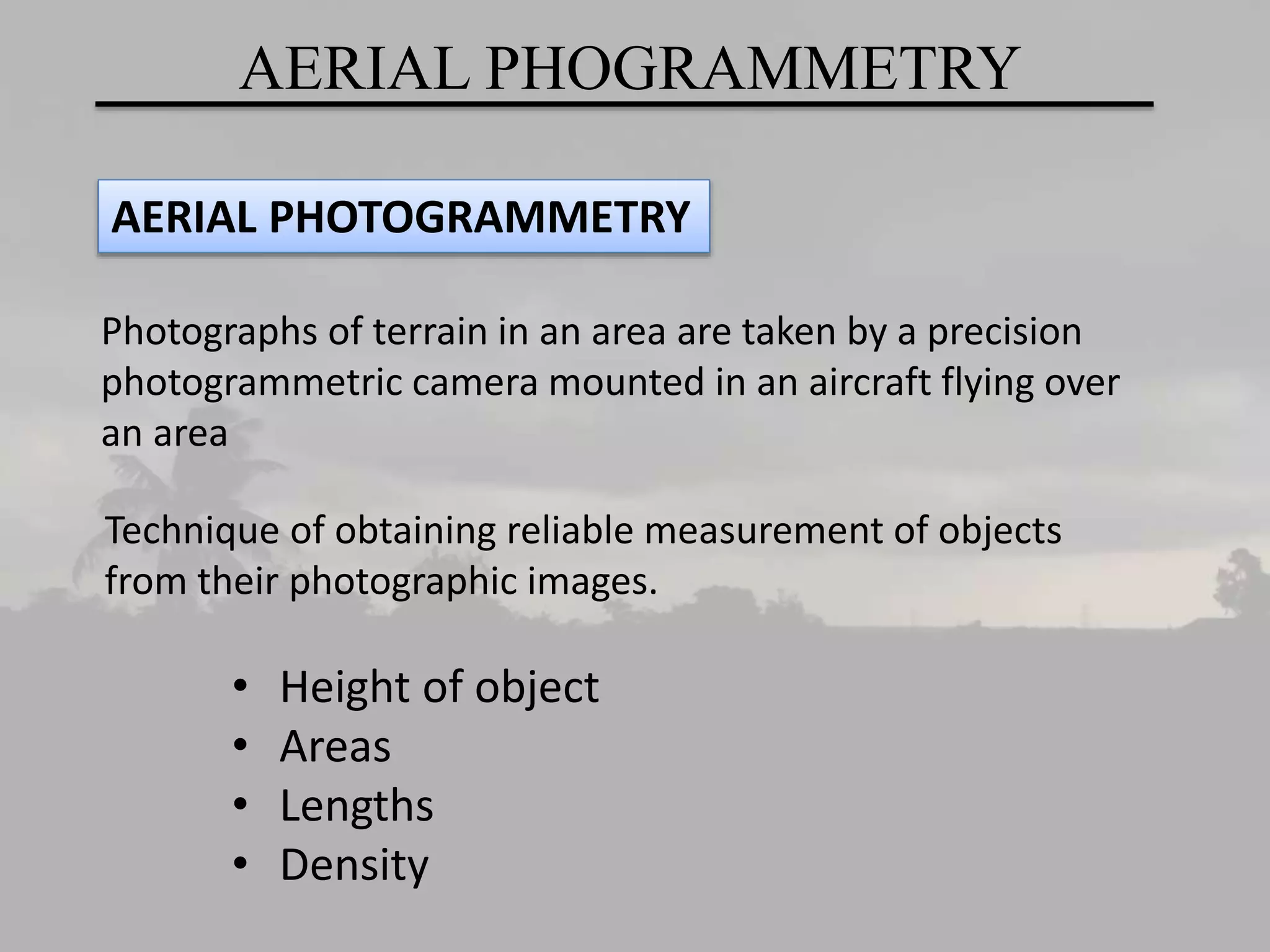 AERIAL PHOTOGRAMMETRY.pptx | 3-D Graphics | Computer Software and Applications