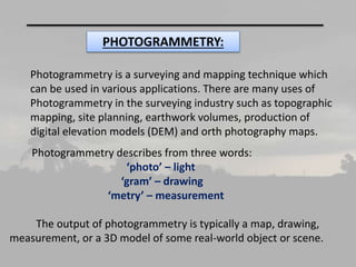 AERIAL PHOTOGRAMMETRY.pptx | 3-D Graphics | Computer Software and ...