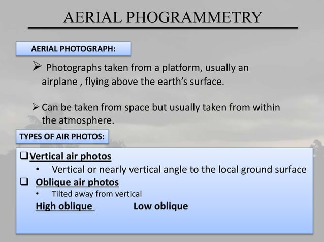 AERIAL PHOTOGRAMMETRY.pptx | 3-D Graphics | Computer Software and ...