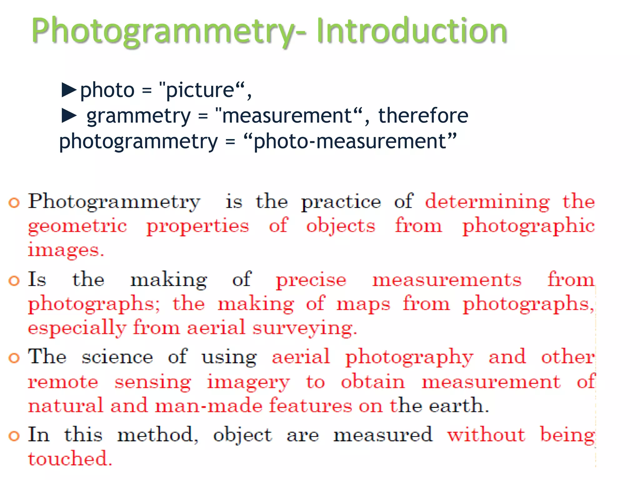 Aerial photogrammetry ppt 1 | PPTX
