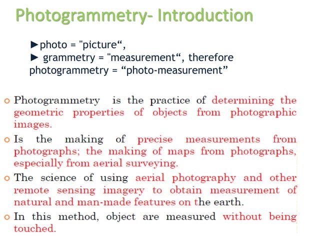 Aerial photogrammetry ppt 1 | PPTX | Photography | Arts and Crafts