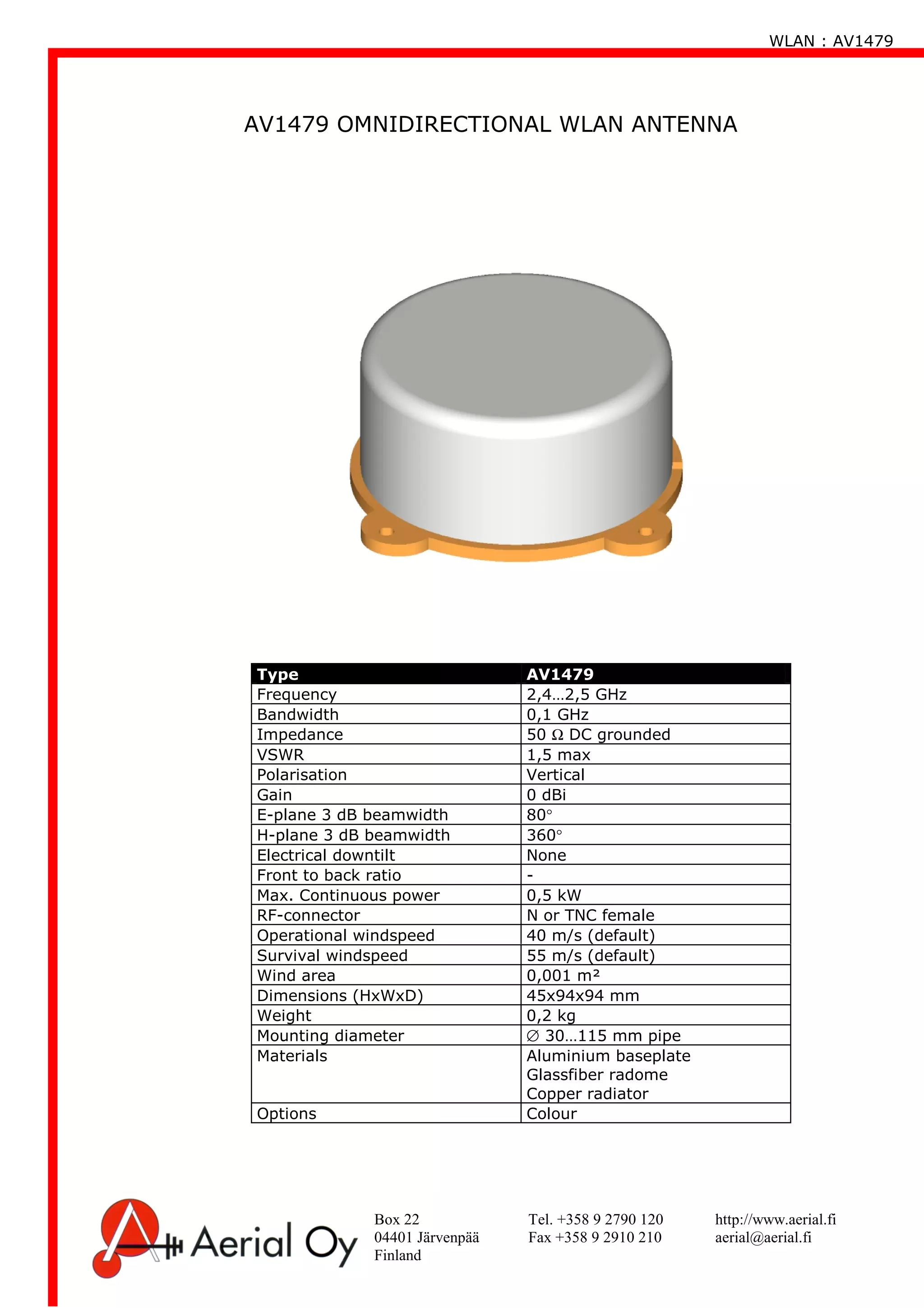 Wireless local area network antennas - WLAN -antennit | PDF