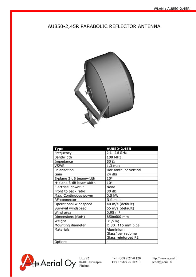 Wireless local area network antennas - WLAN -antennit | PDF