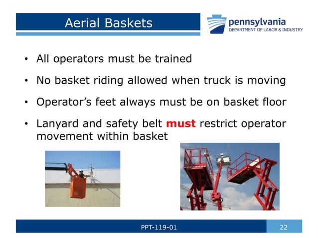 Aerial Work Platform Safety.pptx | Injuries | Diseases and Conditions