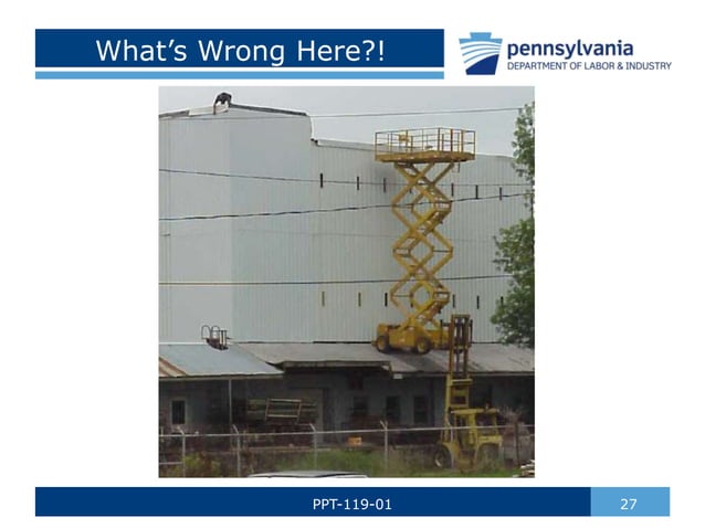 Aerial Work Platform Safety.pptx | Injuries | Diseases and Conditions
