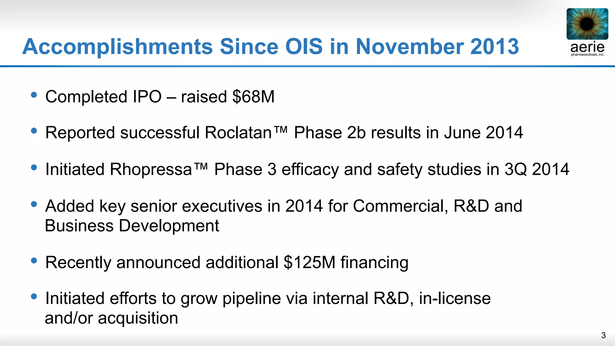 Aerie Pharmaceuticals | PDF