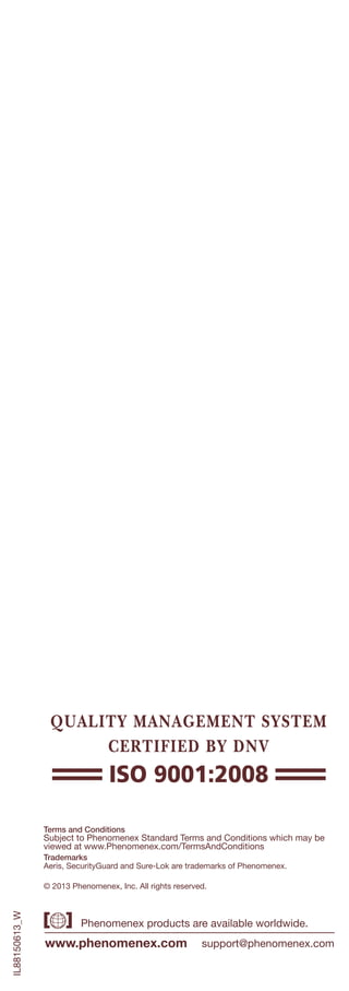 Column care for your Aeris Widepore HPLC | PDF