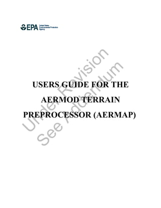 Aermap userguide under-revision | PDF | Computing | Technology & Computing
