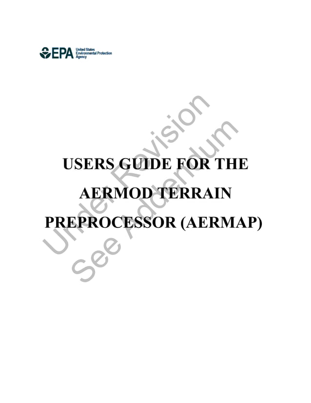 Aermap userguide under-revision | PDF | Computing | Technology & Computing