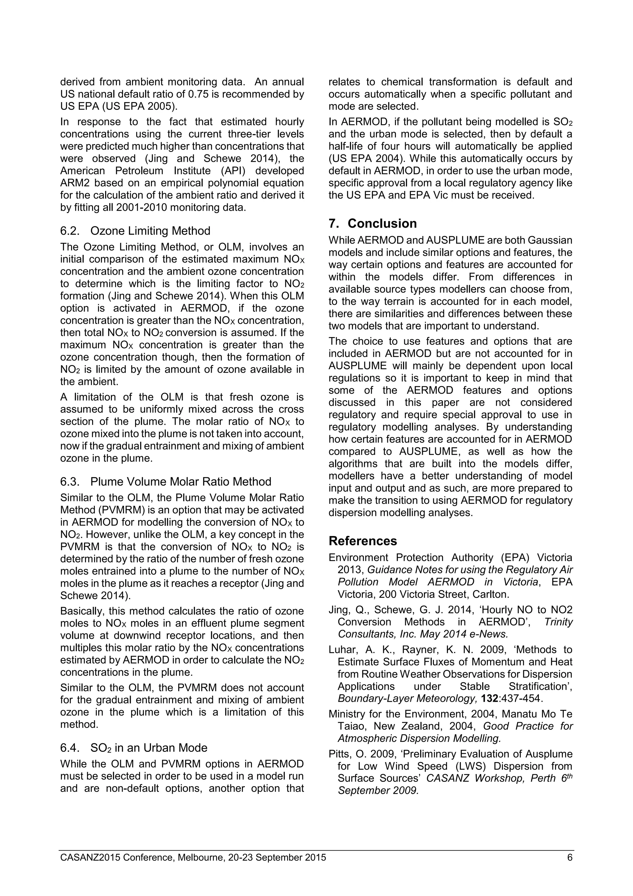 AERMOD and AUSPLUME: Understanding the Similarities and Differences | PDF