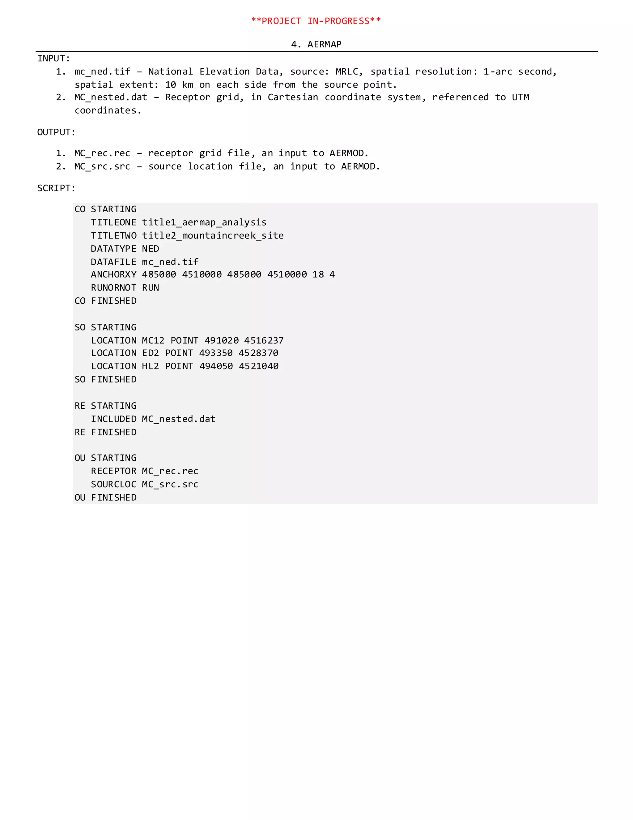 Near-field Gaussian Dispersion Analysis in AERMOD: A demonstration project (In progress) | DOCX ...