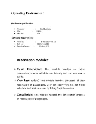 Airline reservation system | PDF