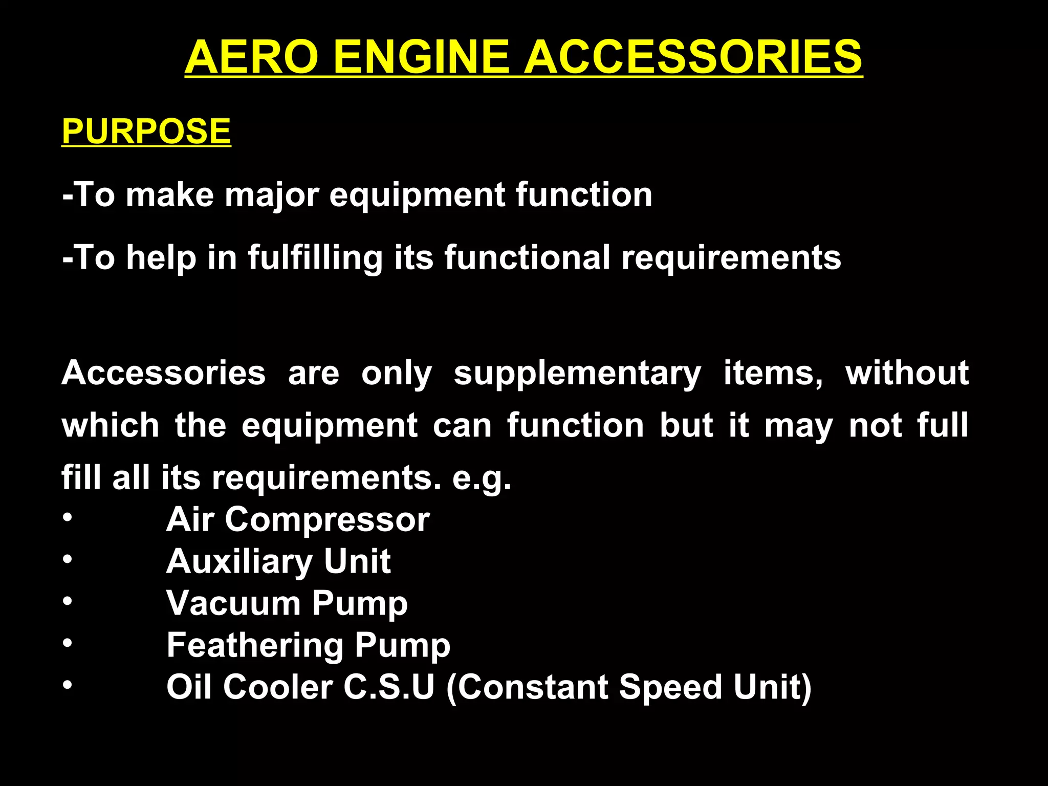 Aero engine accessories | PPT