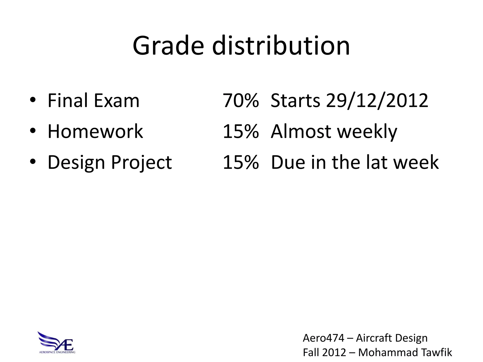 Aero474 Aircraft design | PDF