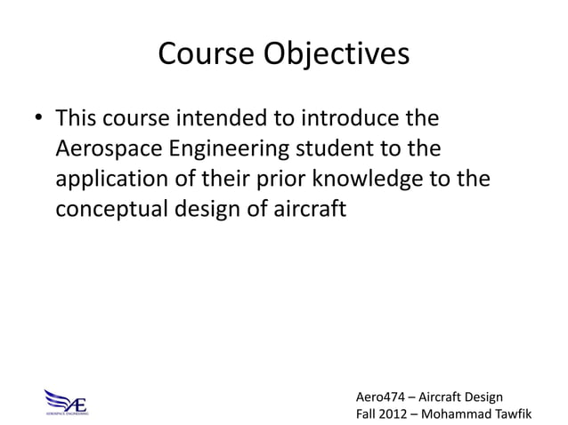 Aero474 Aircraft design | PPT