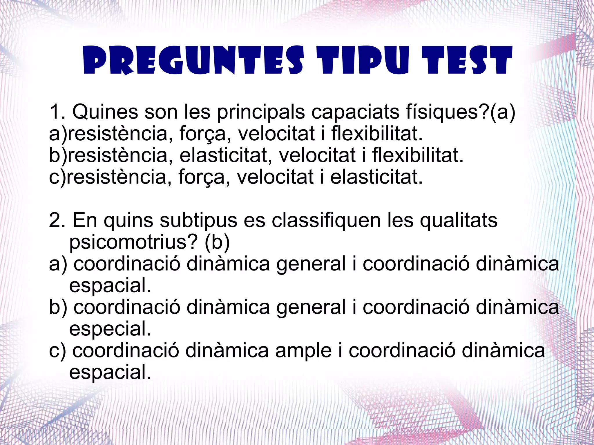 Qualitats fisiques basiques i Aerobic 02 | PPT