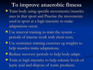 Aerobic and anaerobic training | PPT