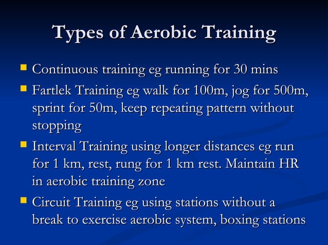 Aerobic and anaerobic training | PPT
