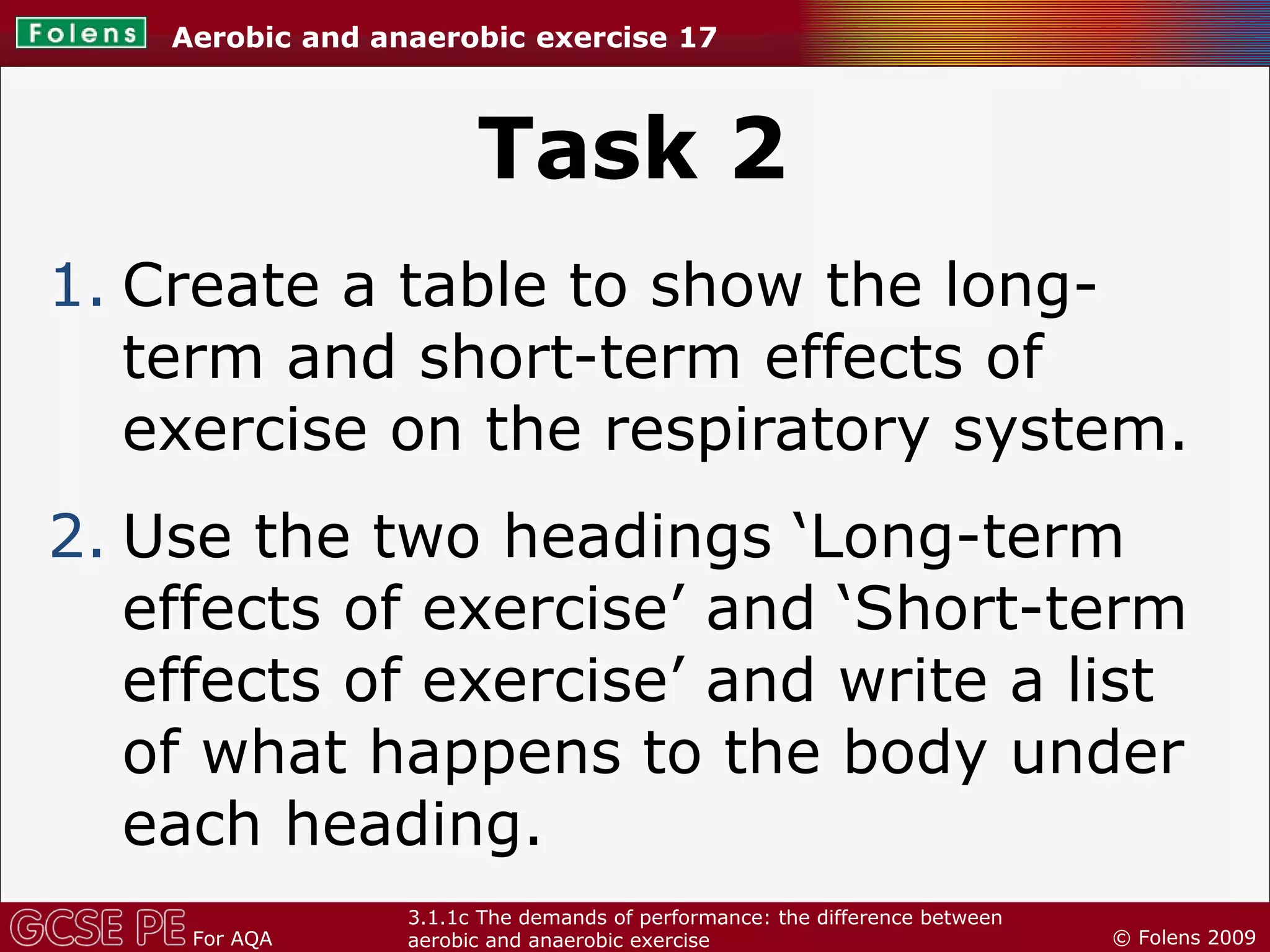 Aerobic and anaerobic exercise | PDF
