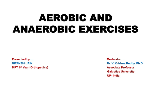 AEROBIC AND ANAEROBIC EXERCISE PRINCIPLES | PPT