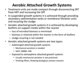 Aerobic attached growth systems | PPTX