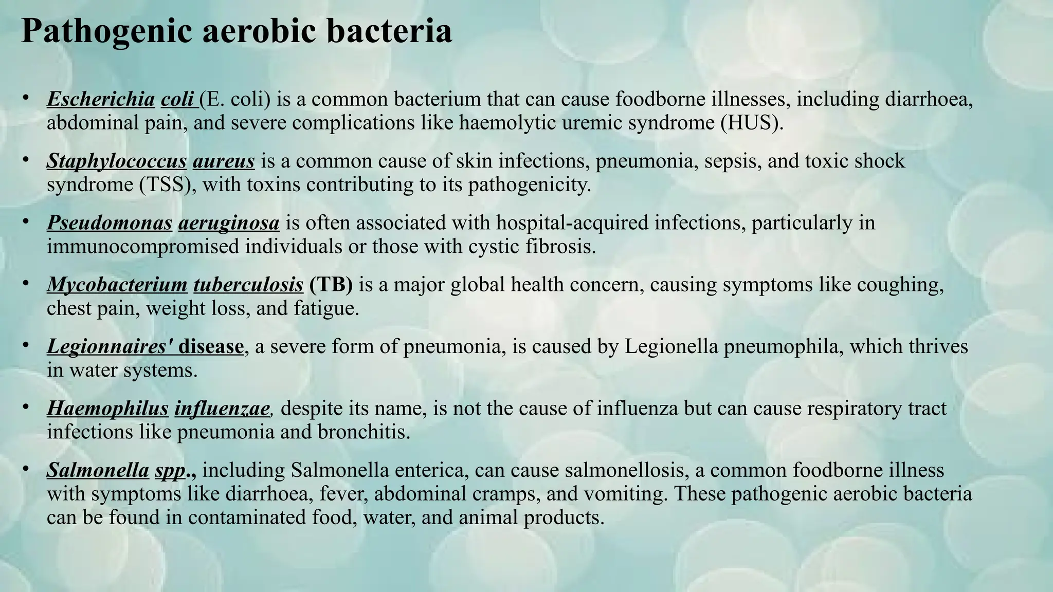 Aerobic Bacteria and Their Specific Culture Media - Microbiology PPT by ...