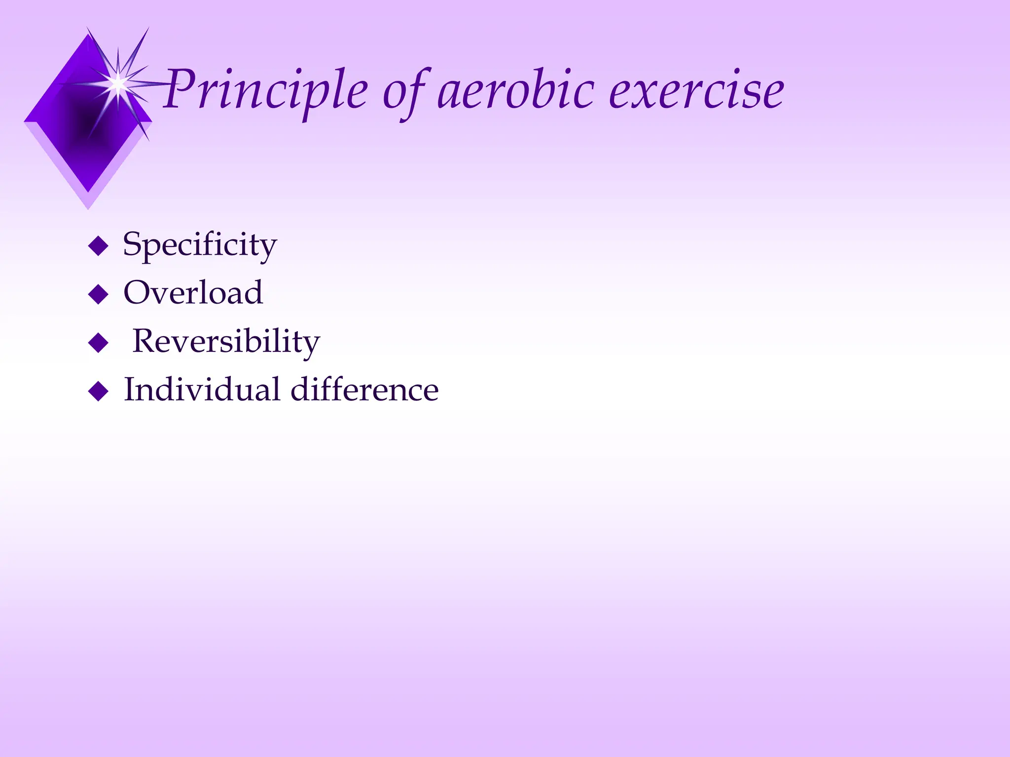 Aerobic Exercise for physiotherapy students | PPT