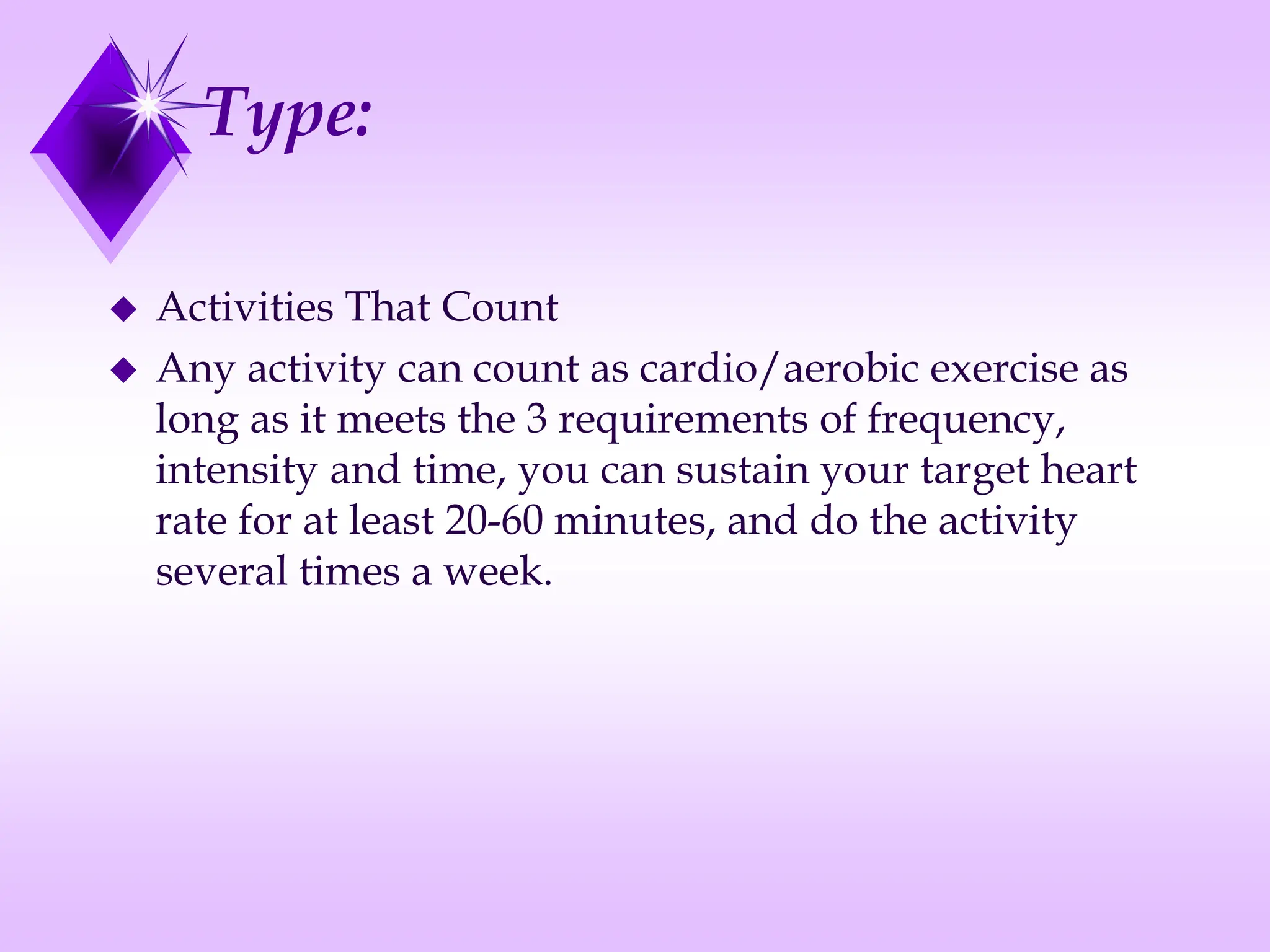 Aerobic Exercise for physiotherapy students | PPT