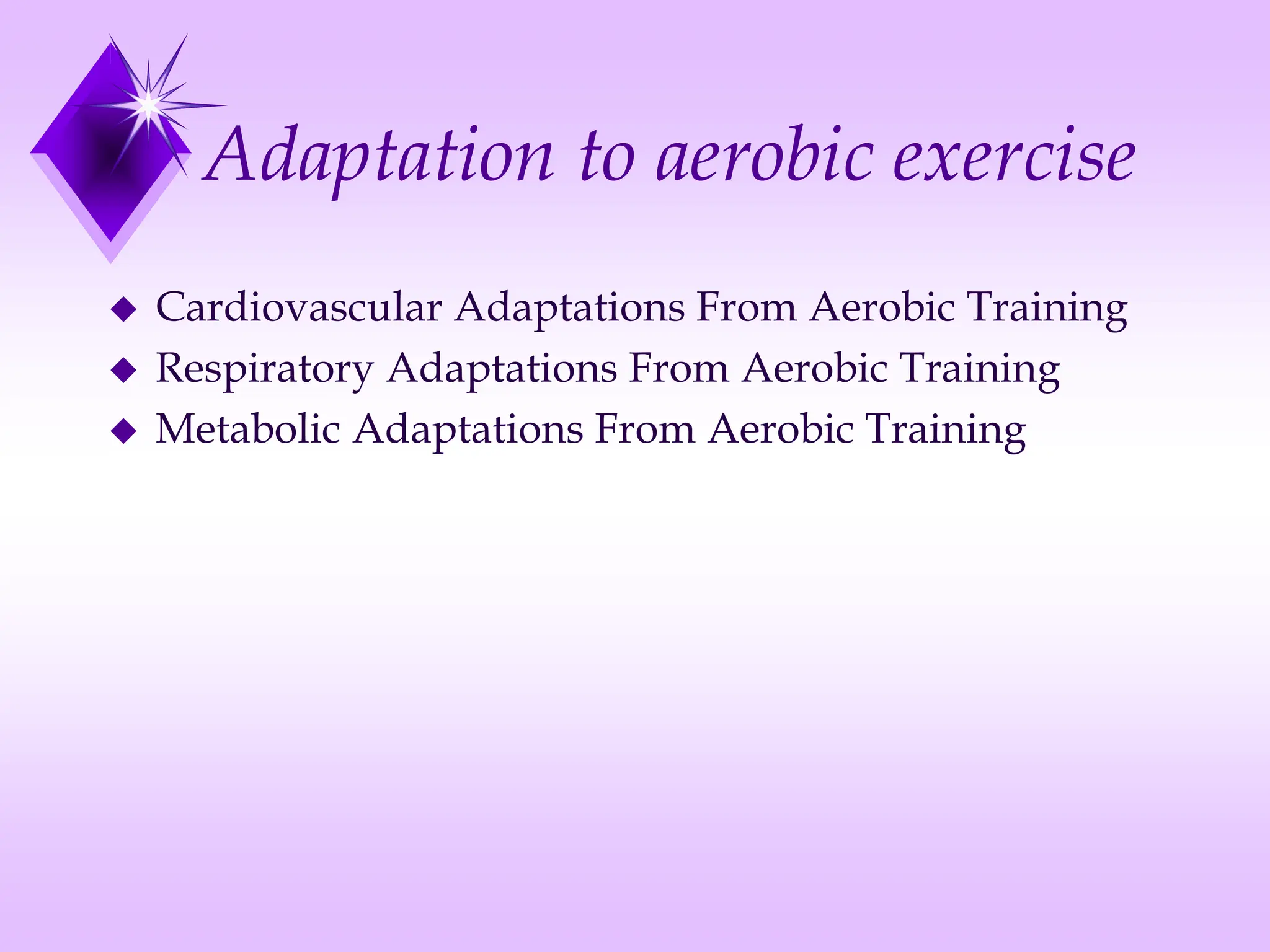 Aerobic Exercise for physiotherapy students | PPT