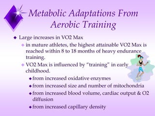 Aerobic Exercise for physiotherapy students | PPT
