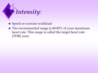 Aerobic Exercise for physiotherapy students | PPT