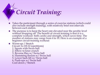 Aerobic Exercise for physiotherapy students | PPT