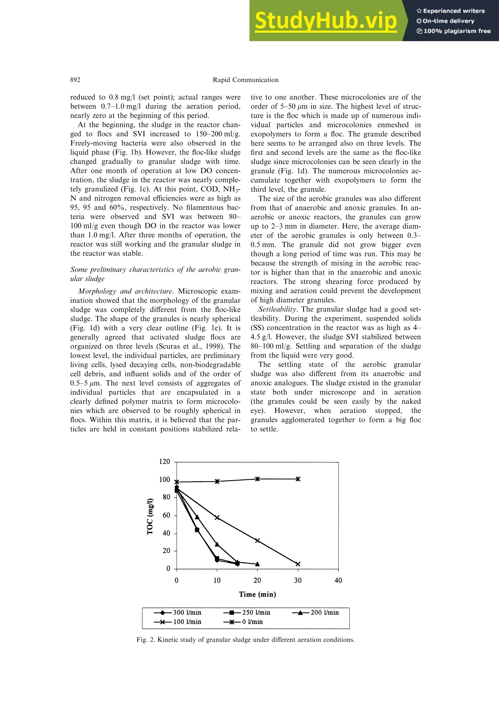 Aerobic Granular Sludge A Case Report | PDF | Chemistry | Science