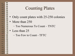 Aerobic plate count, | PPT