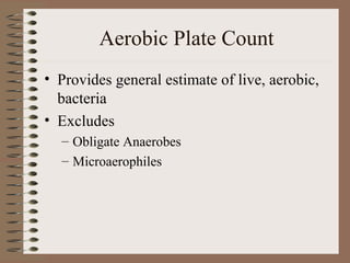 Aerobic plate count, | PPT