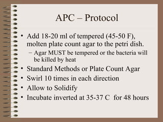 Aerobic plate count, | PPT